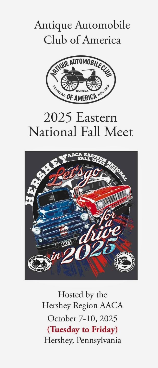 2025 Eastern Fall Meet – Hershey, PA – AACA – Antique Automobile Club ...